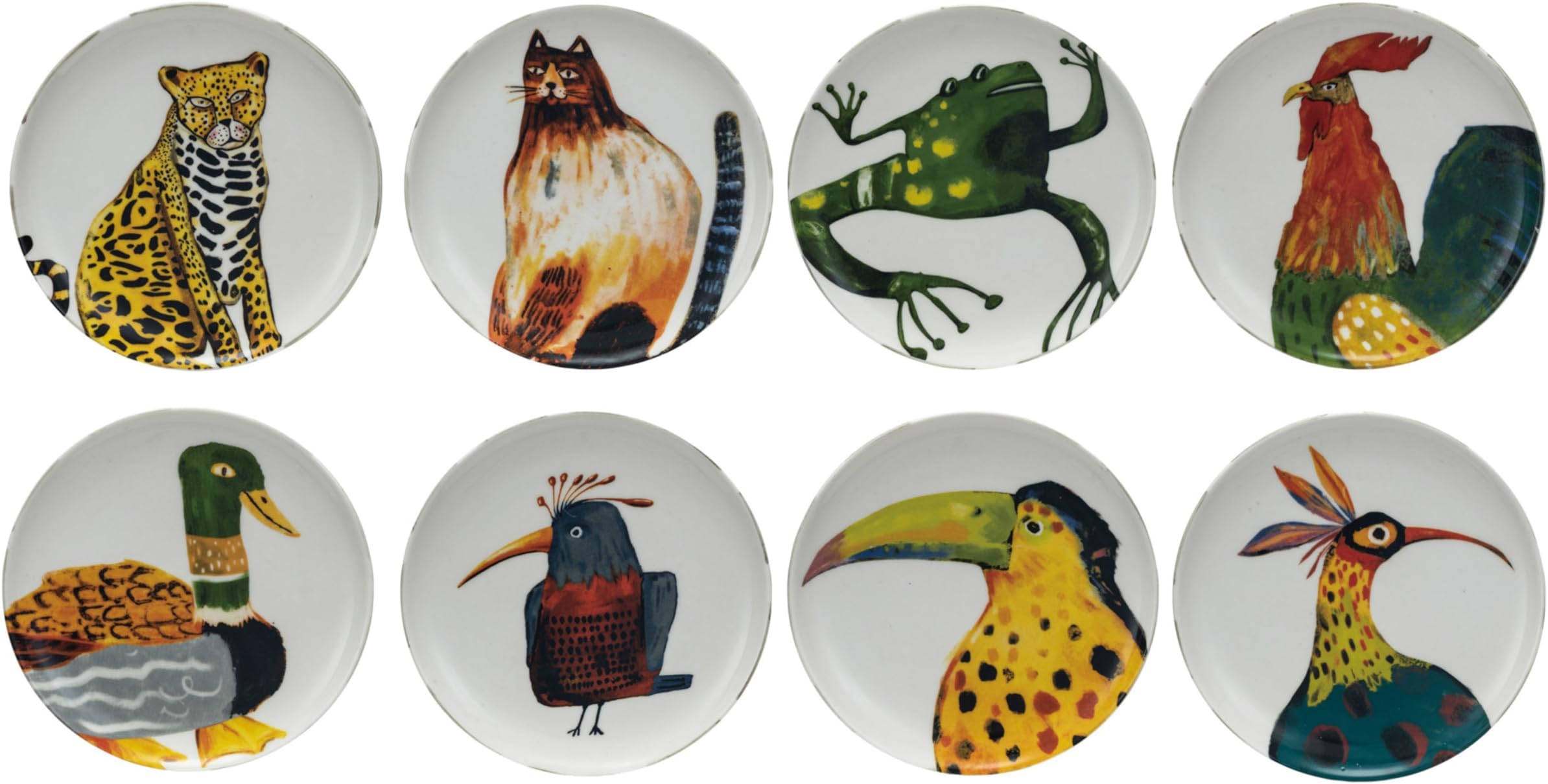 Amazon.com | Mustard Wild Dining Andy Alpaca Dinner Plate, Ceramic ...