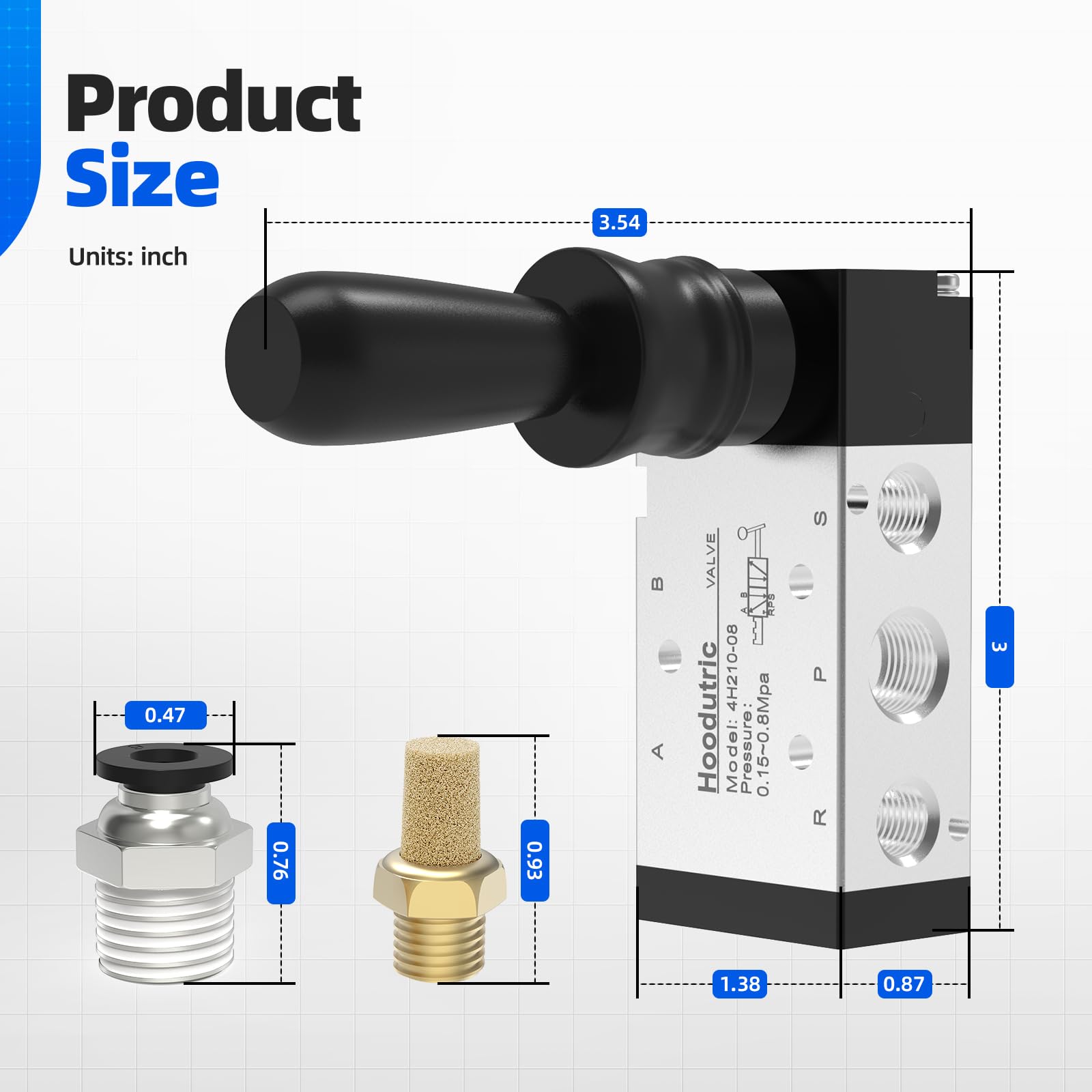 Snapklik.com : Pneumatic Solenoid Valve, 1/4"NPT 5 Way 2 Position Air ...