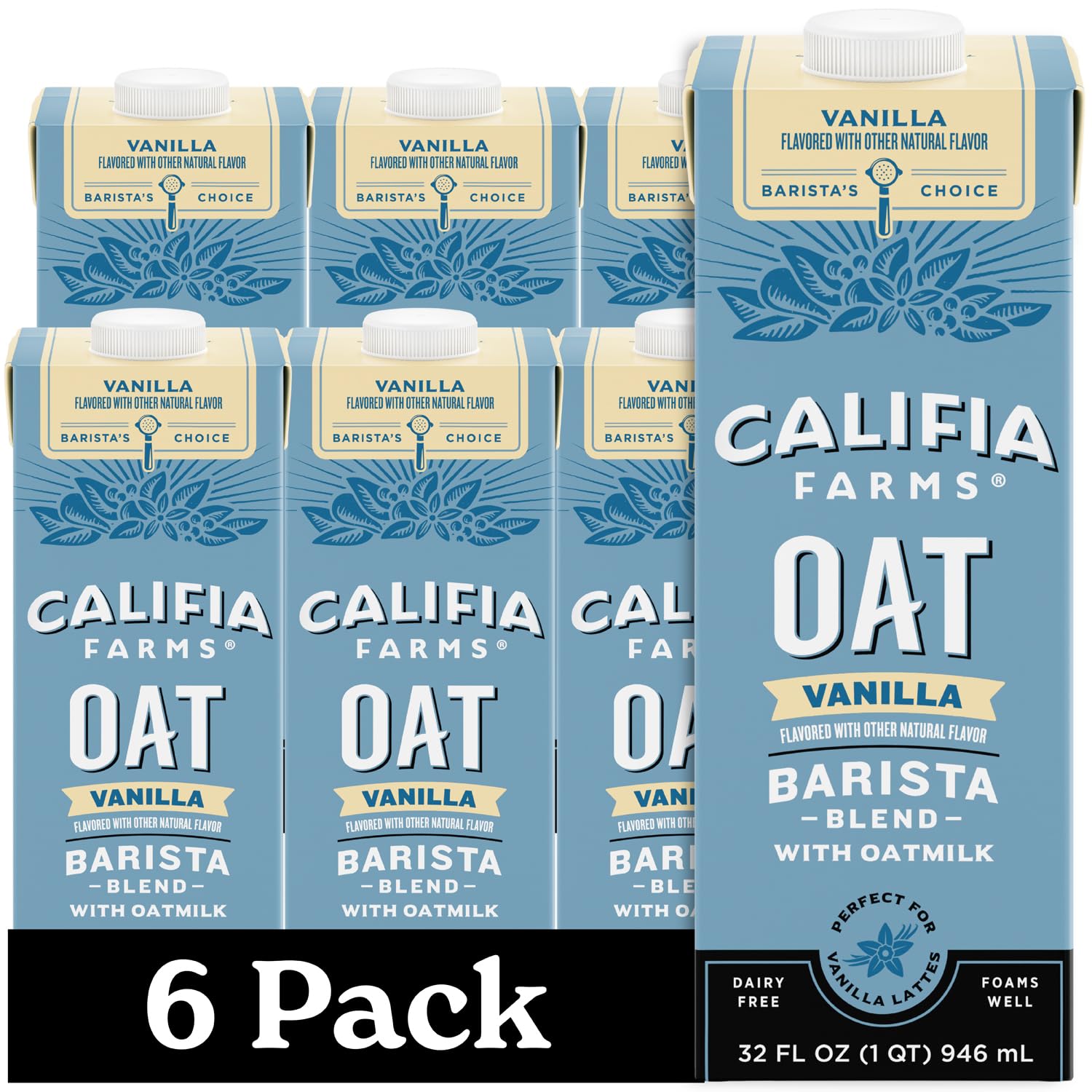 Amazon.com: Califia Farms – Vanilla Oat Barista Blend Oat Milk, 32 Oz ...