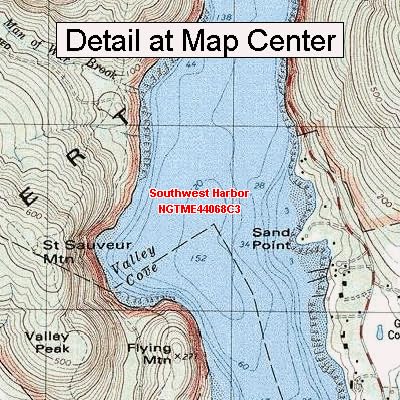 Amazon.com : USGS Topographic Quadrangle Map - Southwest Harbor, Maine ...