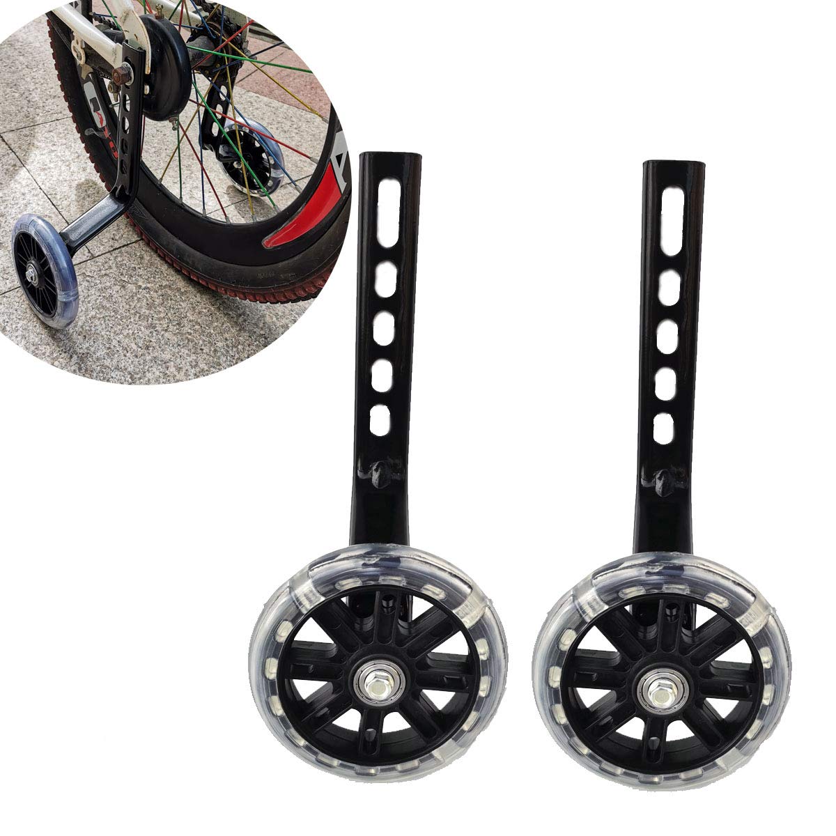 PRUNUS Flash Bike Training Wheels For 12 14 16 18 20 Wheels For Kids ...