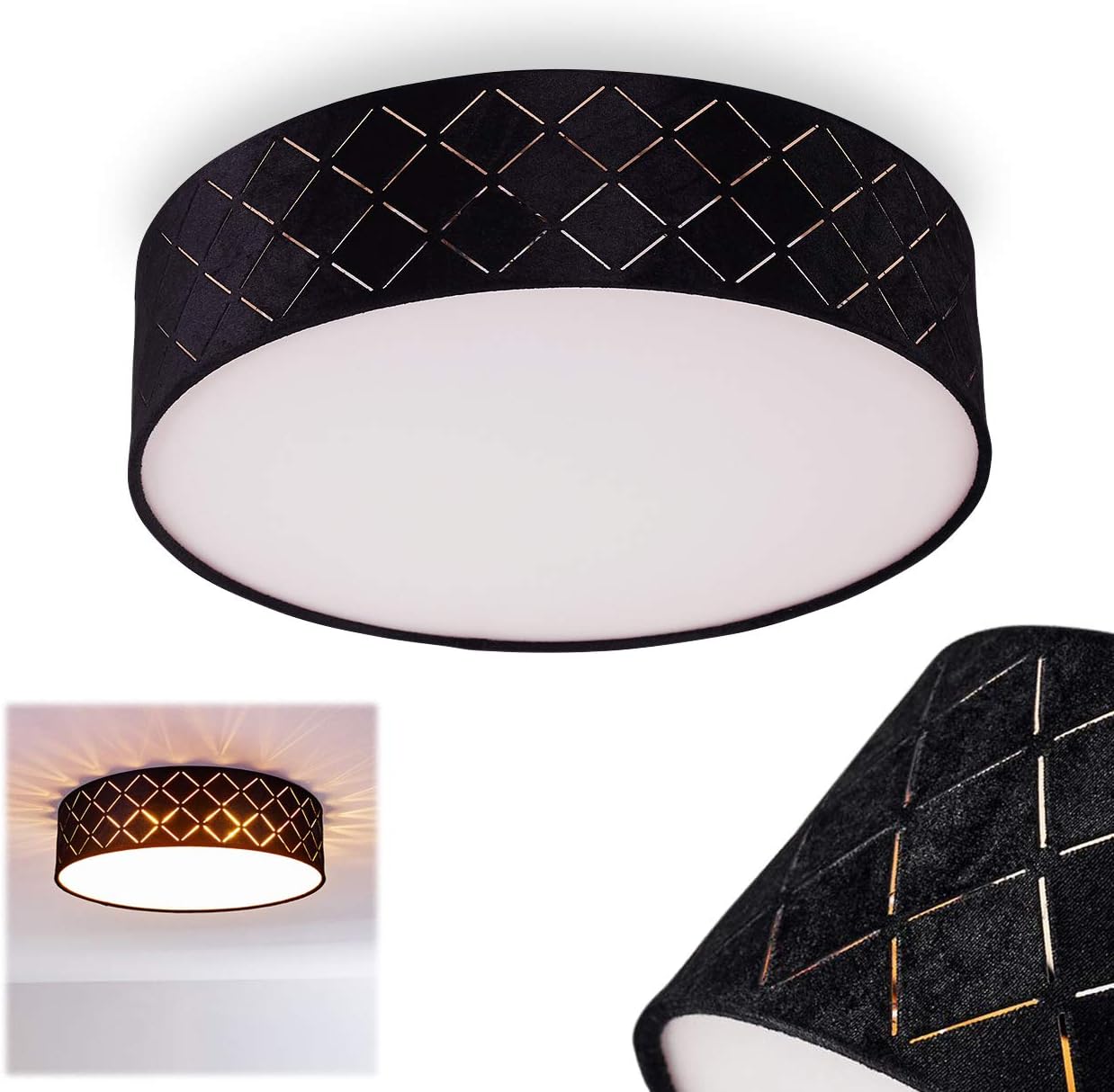 lux.pro Runde Deckenleuchte Deckenlampe LED Modernes Design Aluminium ...