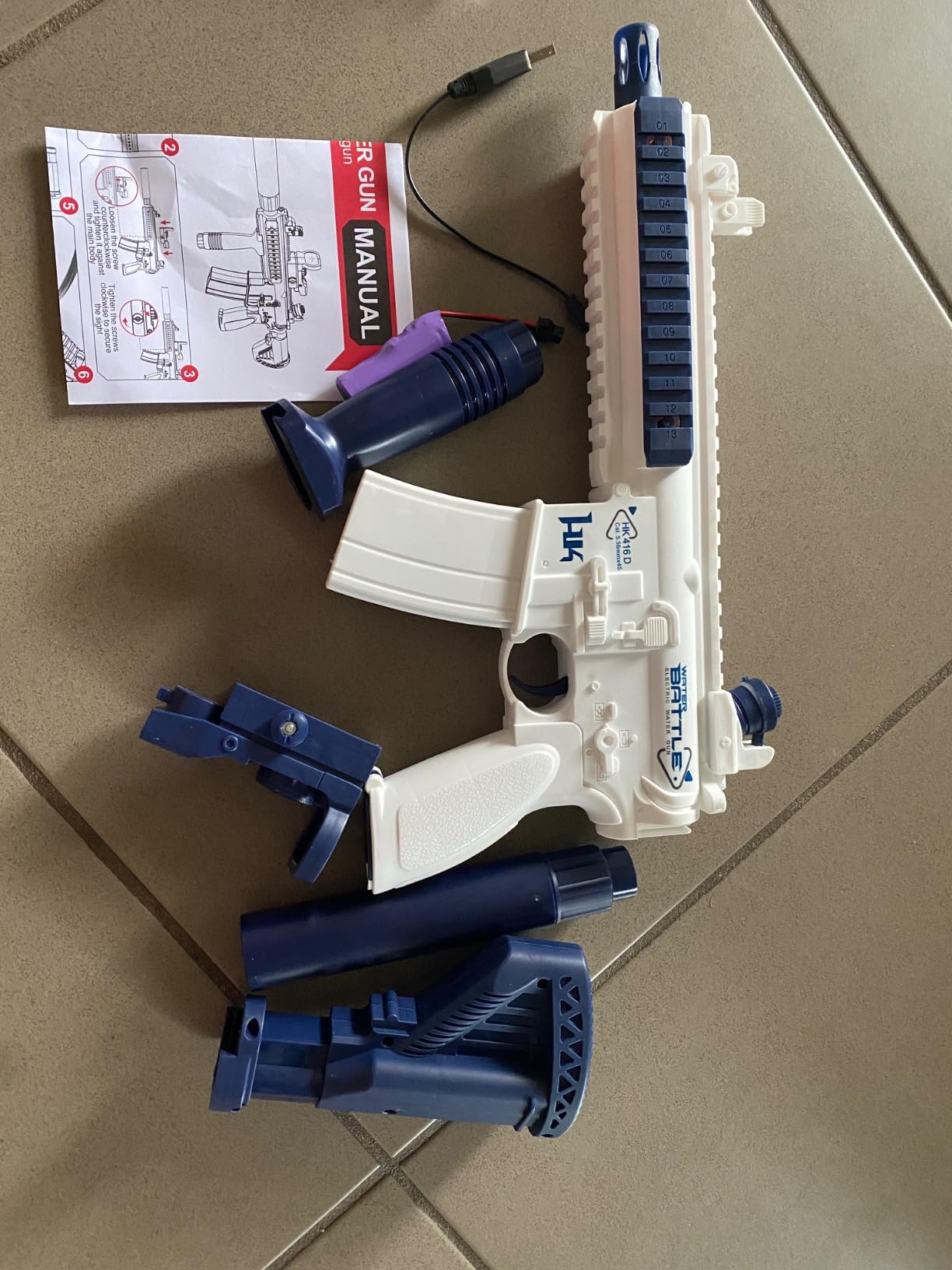 62cm High-Pressure Electric Water Gun - Automatic & Battery Powered ...