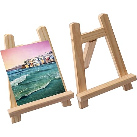 2 Pcs Wooden Mini Easel Tabletop Display Easel, Small Artist Painting ...