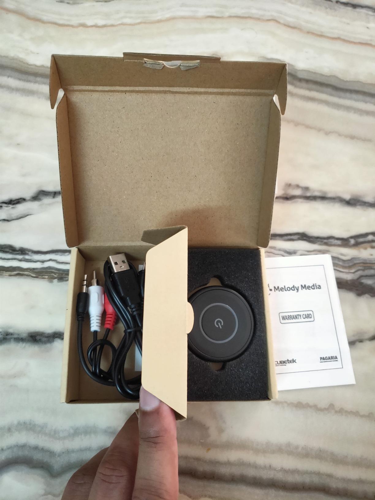 CUBETEK 2 in 1 Bluetooth V5.0 Transmitter and Receiver 3.5mm Adapter ...