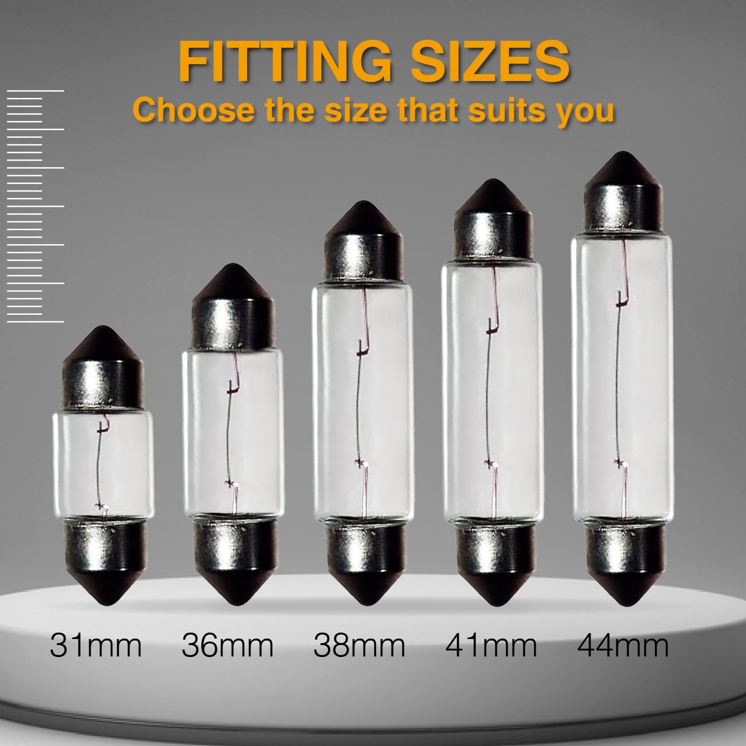 Car Dome Light T3 Bulb Rafeal Auto 24V 10W 10 Pack Sv8.5-8 T3.25 ...