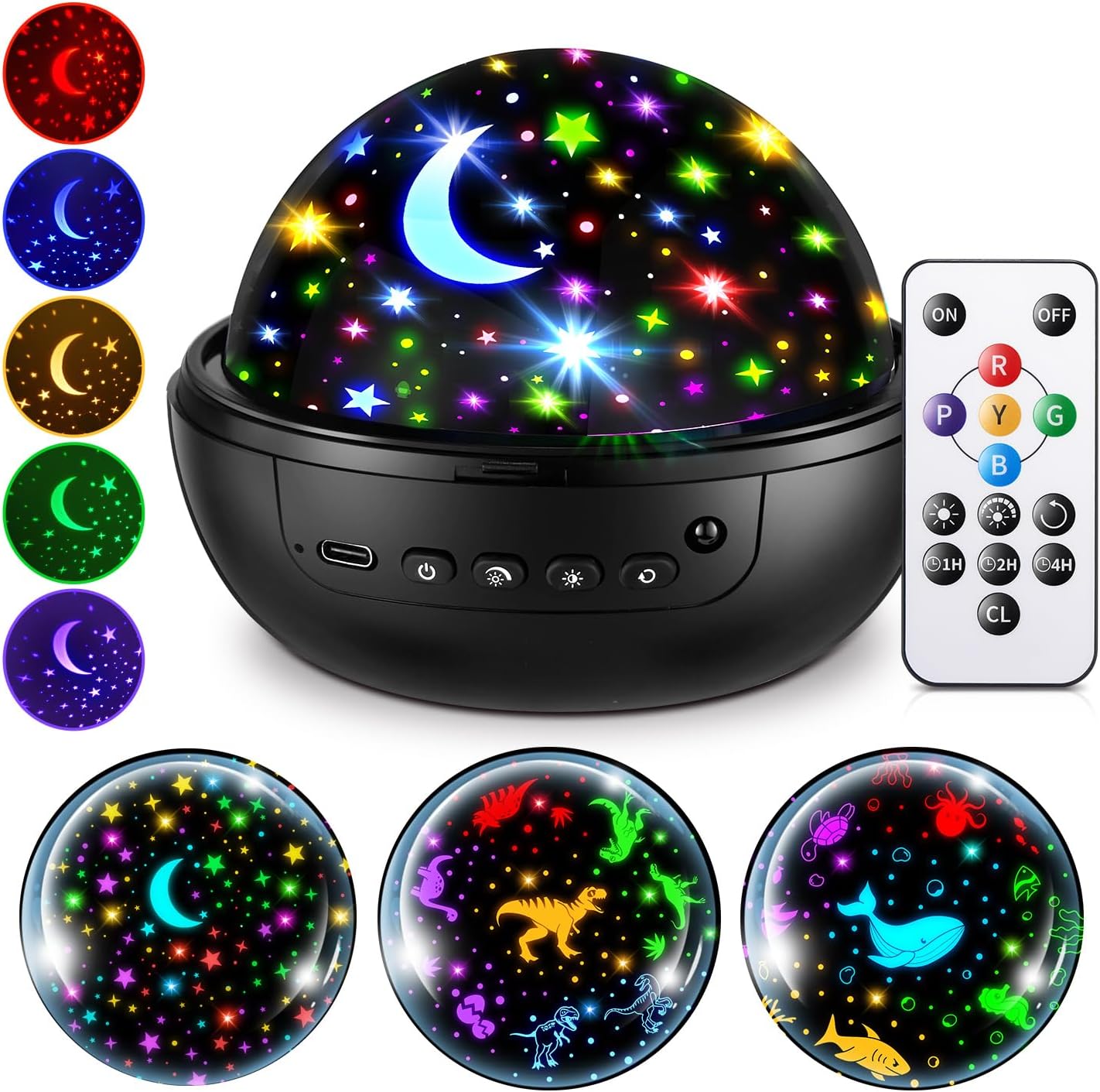 Dinosaur Night Light Projector for Kids Green Dino Toys for Boys, Star ...