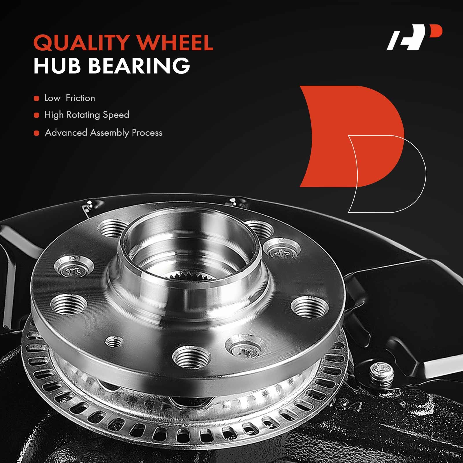 A-Premium 2 x Front Steering Knuckle & Wheel Bearing Hub Assembly ...
