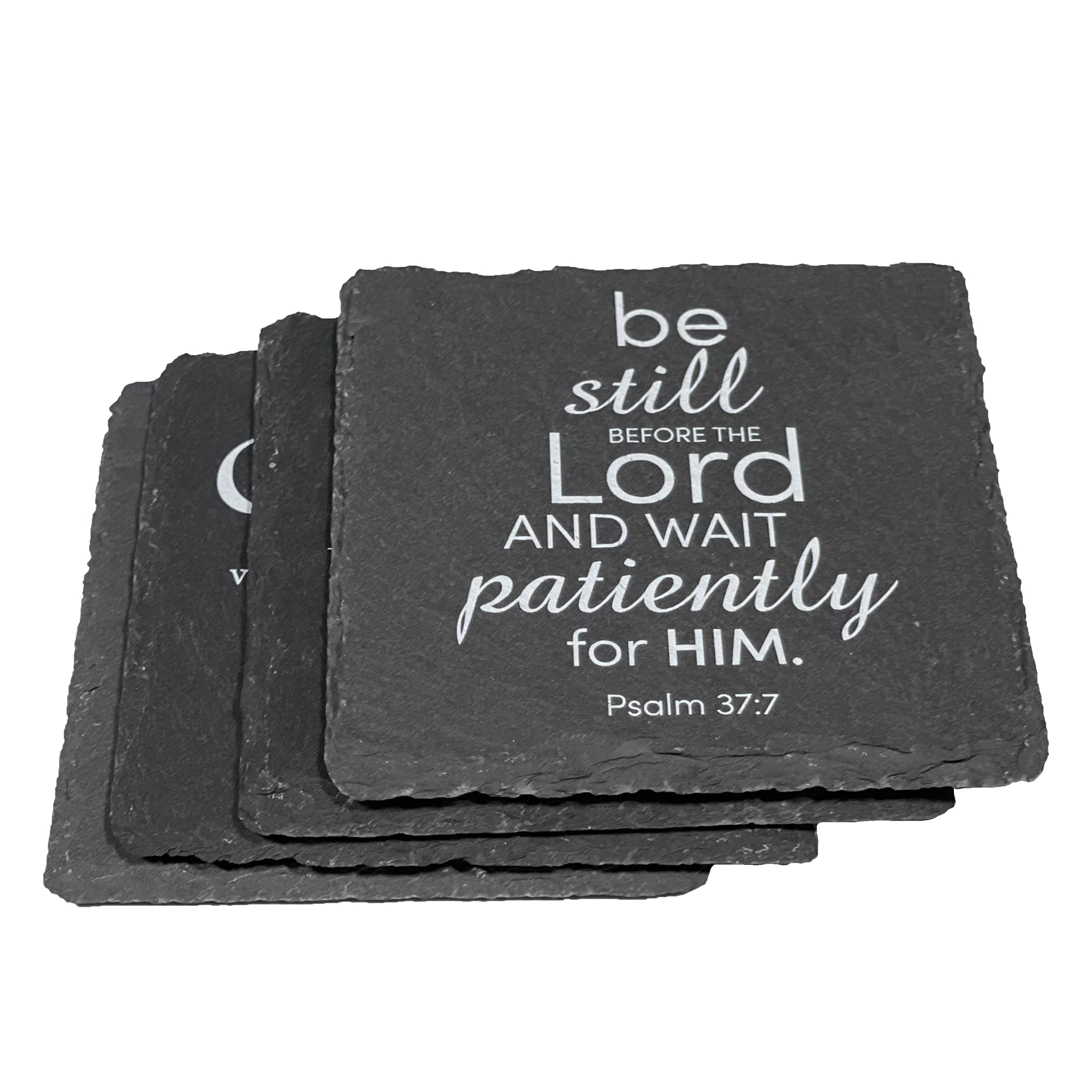 Amazon.com: Slate Drinks Coasters Printed with Religious Scripture Set ...