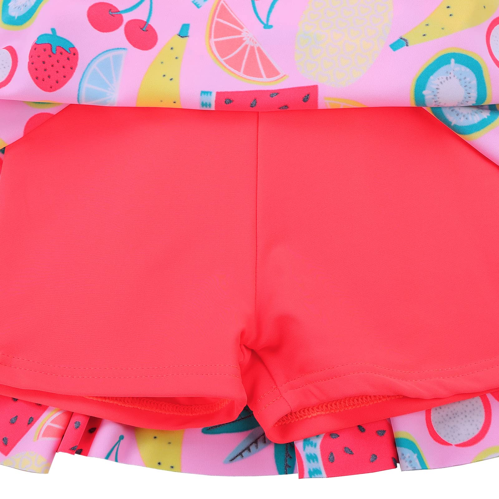 Snapklik.com : Girls Swimsuit One Piece UPF 50+ Floral Skirted Bathing ...