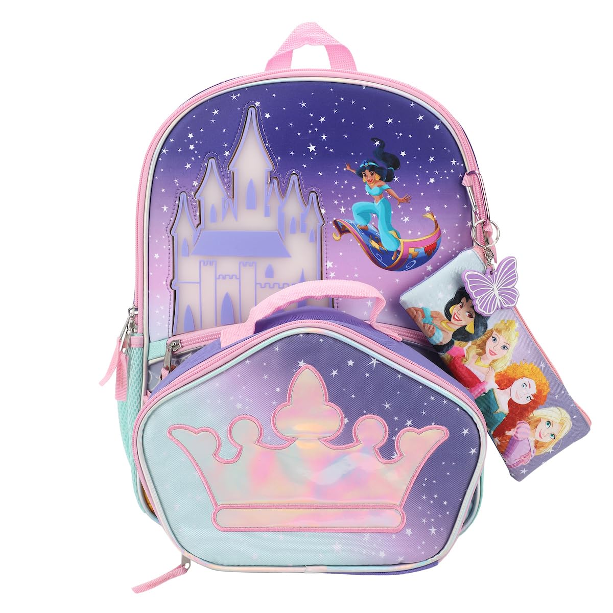 Amazon.com | Disney Princesses 5-Piece Backpack & Lunchbox Set | Backpacks