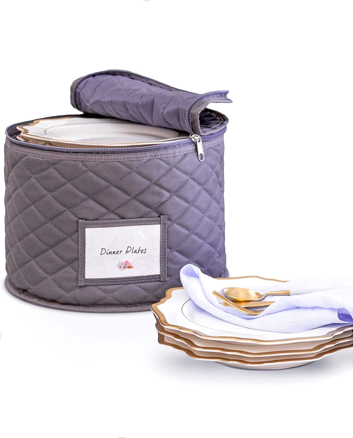 Amazon.com: Large 13" Dinner Plate Storage Case - Quilted Plate Storage ...