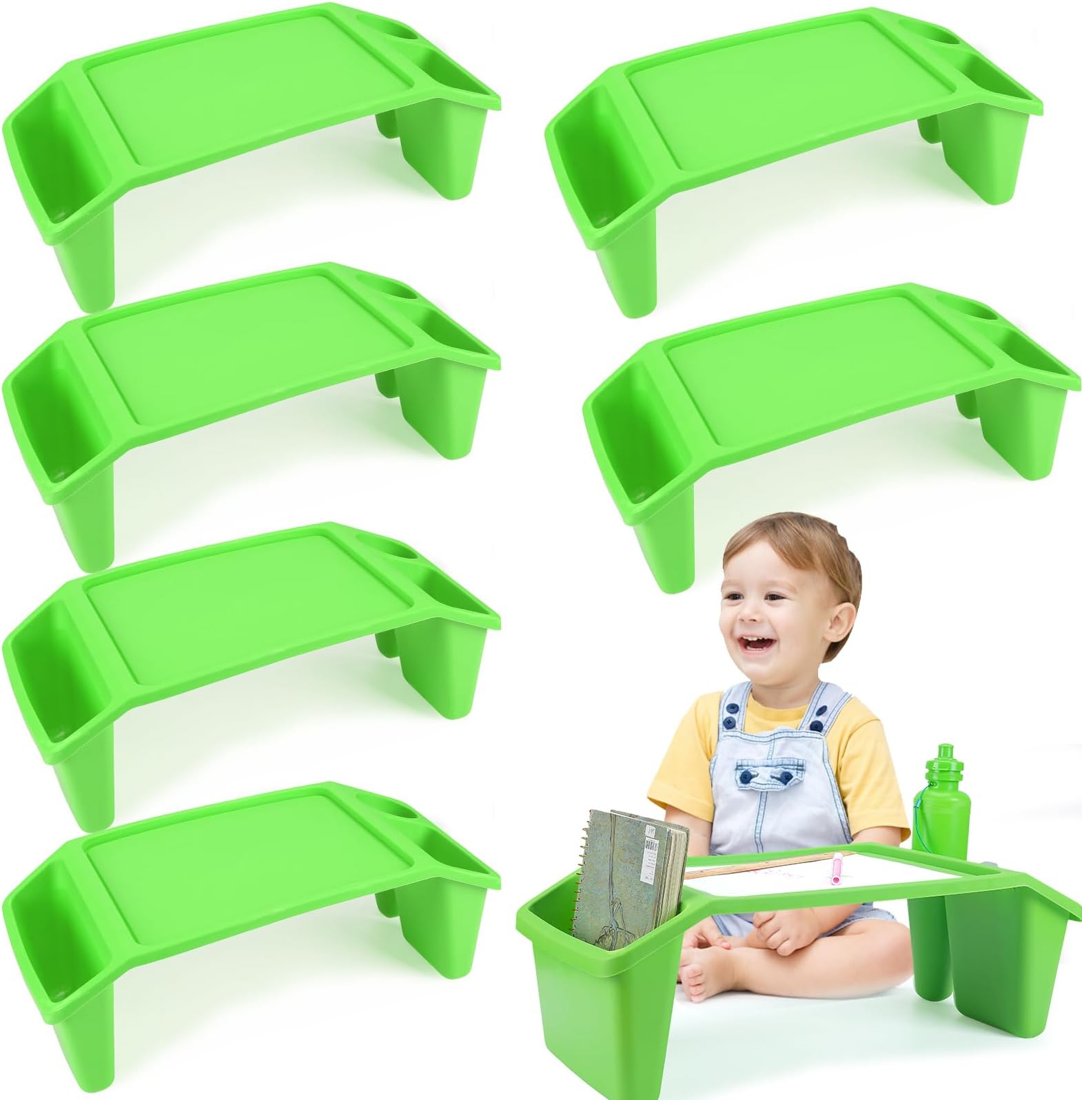 Amazon.com : Geyoga 6 Pcs Kids Lap Desk Tray Large Portable Activity ...