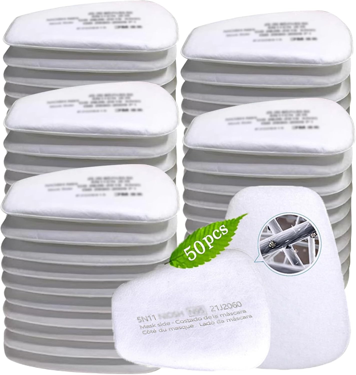 Amazon.com: 50PCS 5N11 Respirator Filters Cotton - Dust-Proof ...