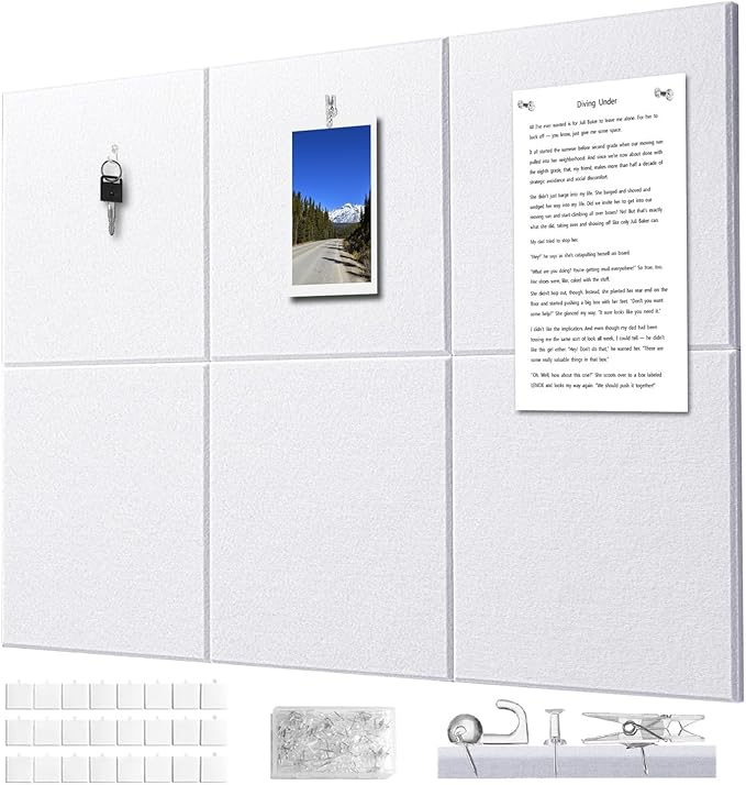 G Gamit Felt Wall Tiles Bulletin Board Large Cork Board Alternative 6 ...