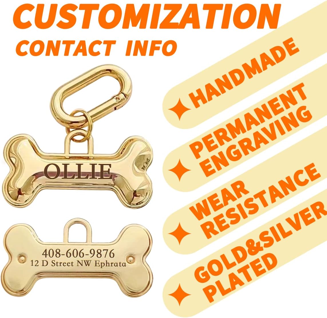 MEMOPAW Etiquetas de identificación para perros con estilo ...