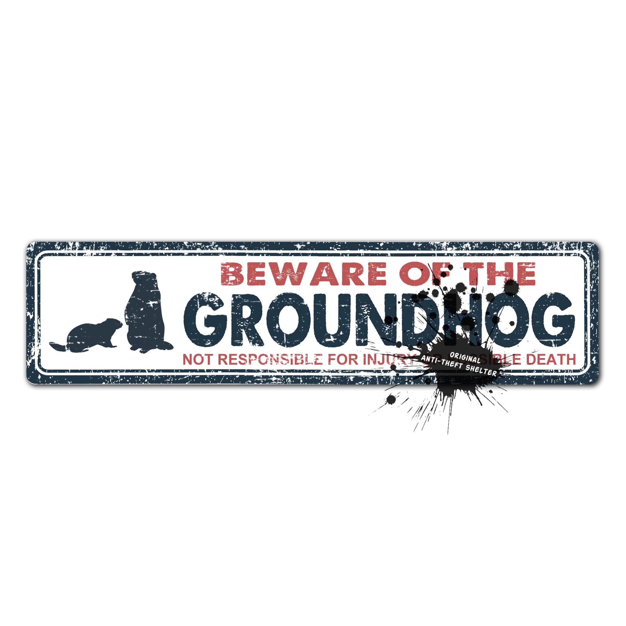 Amazon.com: Groundhog Metal Sign, Vintage Metal Warning Signs, Beware ...