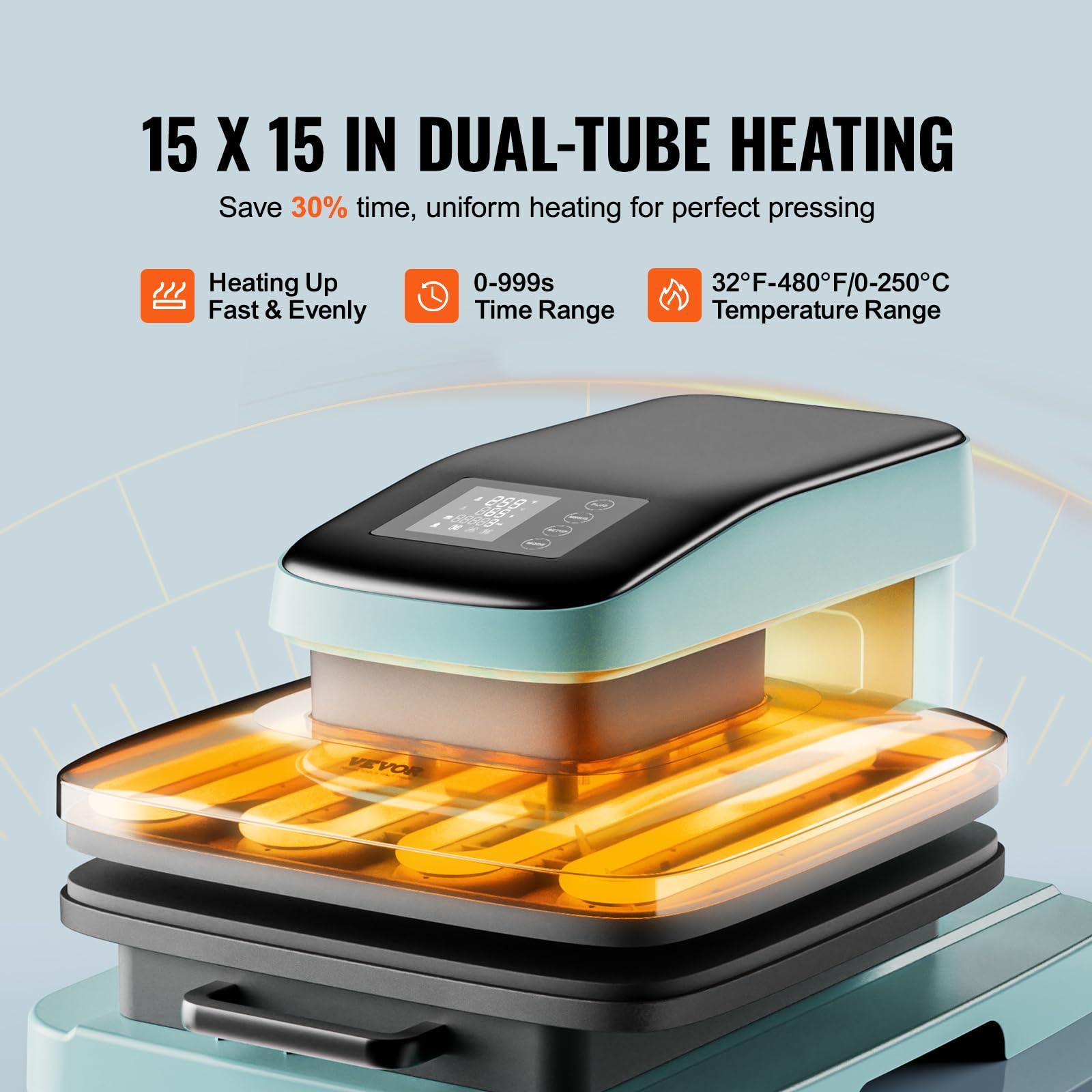 Auto Heat Press 15x15, High-Security Shirt Press Machine with Auto ...