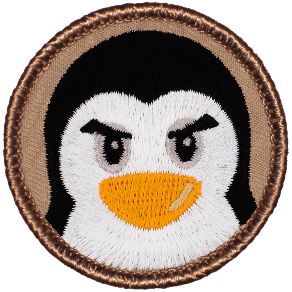 Amazon.com: Angry Penguin Patrol Patch - 2" Diameter Round Embroidered ...