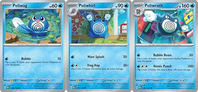 Amazon.com: Poliwrath 062/165 - Poliwhirl Poliwag - Pokemon 151 ...