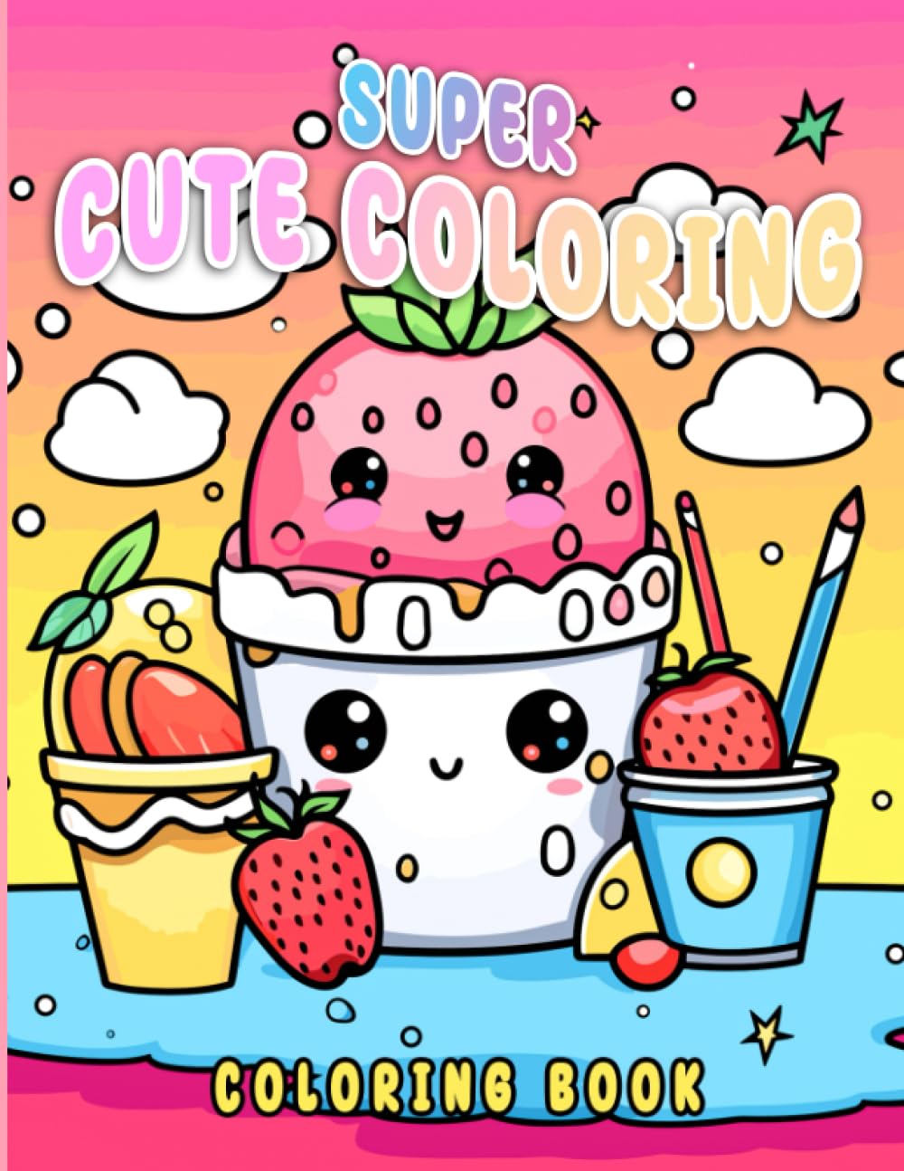 Amazon.com: Super Cute Coloring: A Cute Coloring Book for Kids & Adults ...