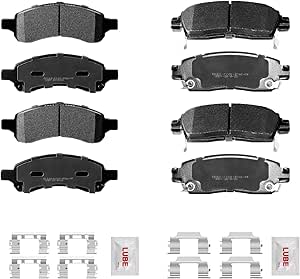 Amazon.com: FRaxle Front and Rear Ceramic Disc Brake Pad Kit for Buick Enclave/Rainier, for Che ...