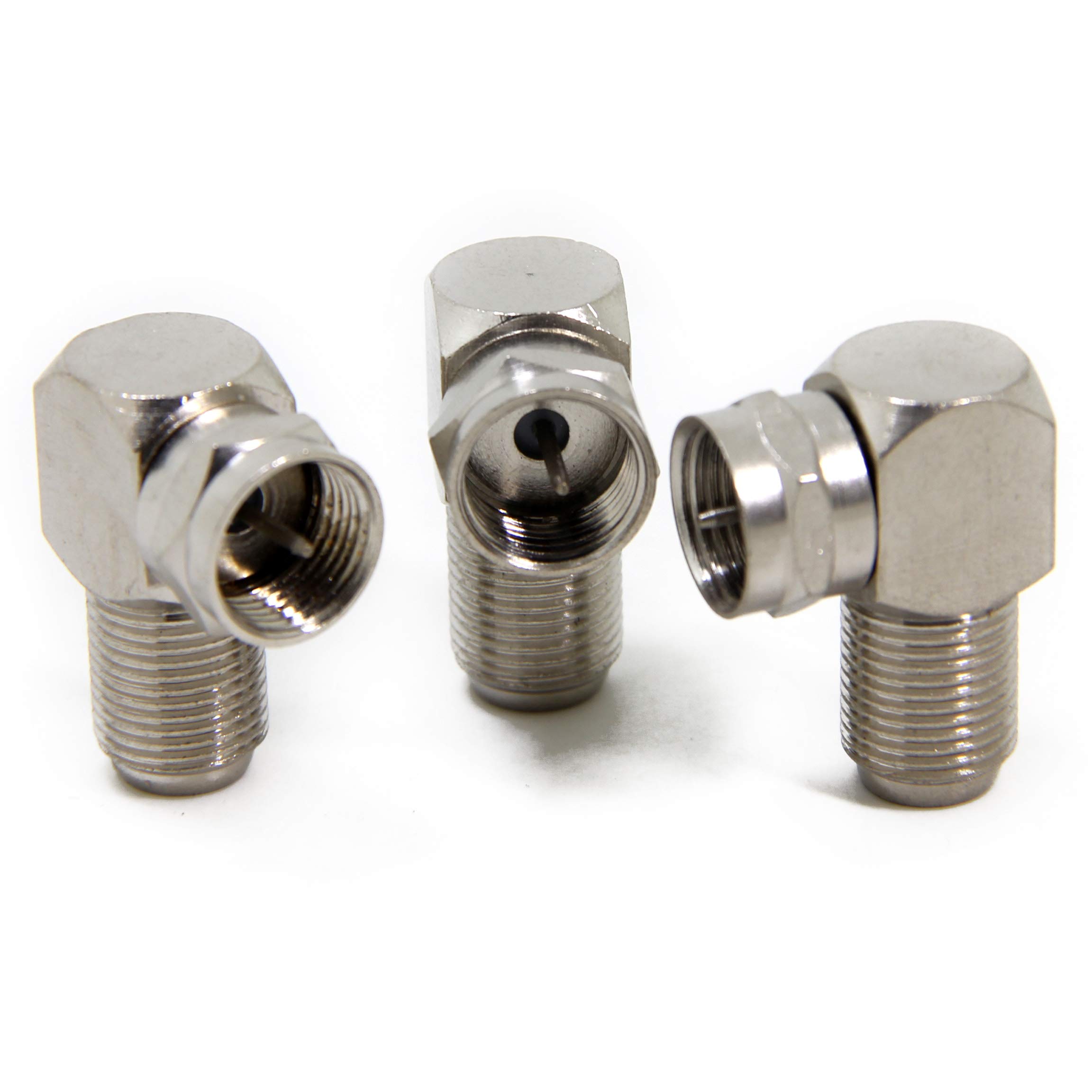 Snapklik.com : 90 Degree Coaxial Connector, 3-Pack F Type Male To ...