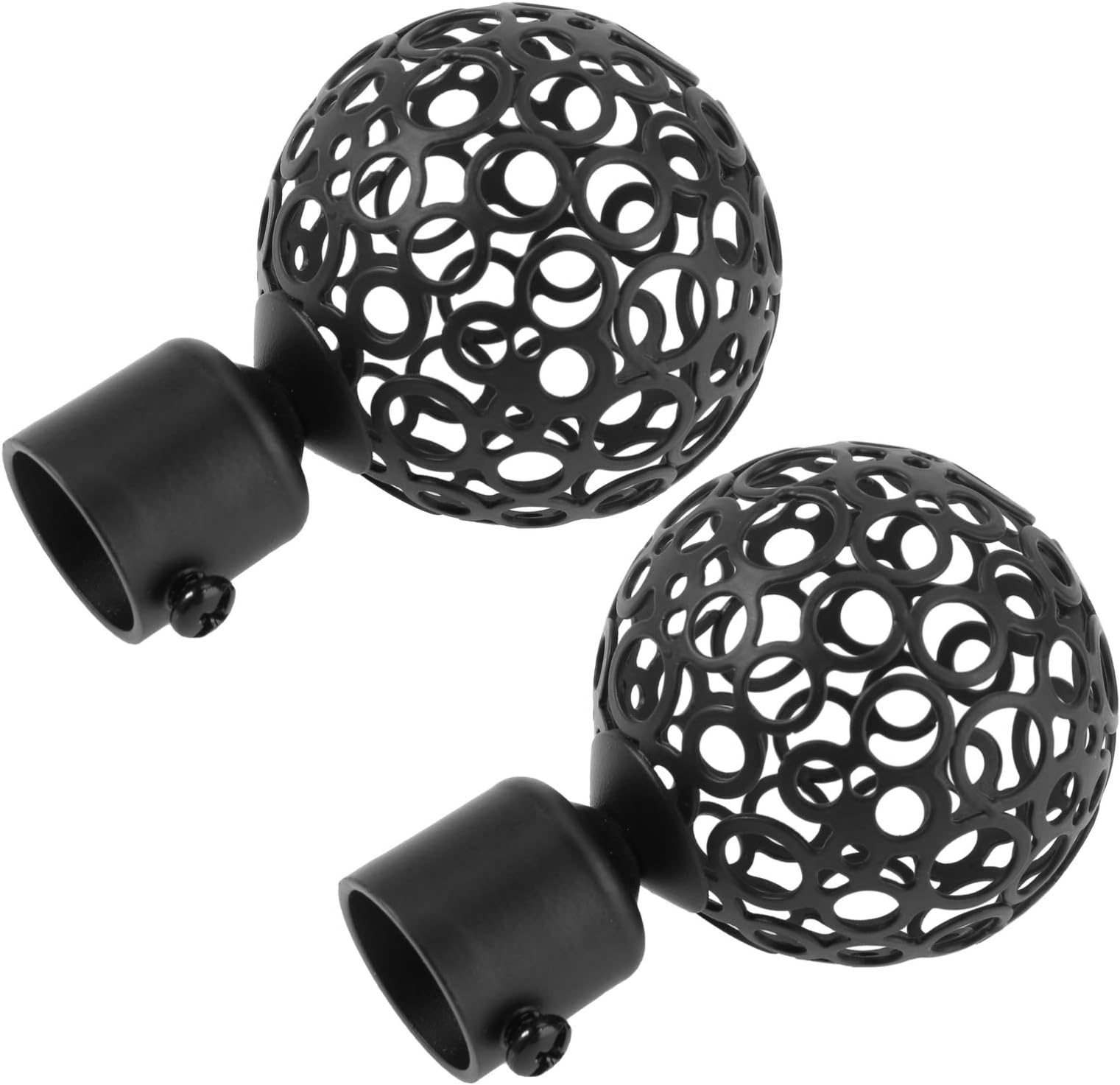 DOITOOL Window Curtain Rods 2pcs Curtain Rod Finials Drapery Pole Ends ...