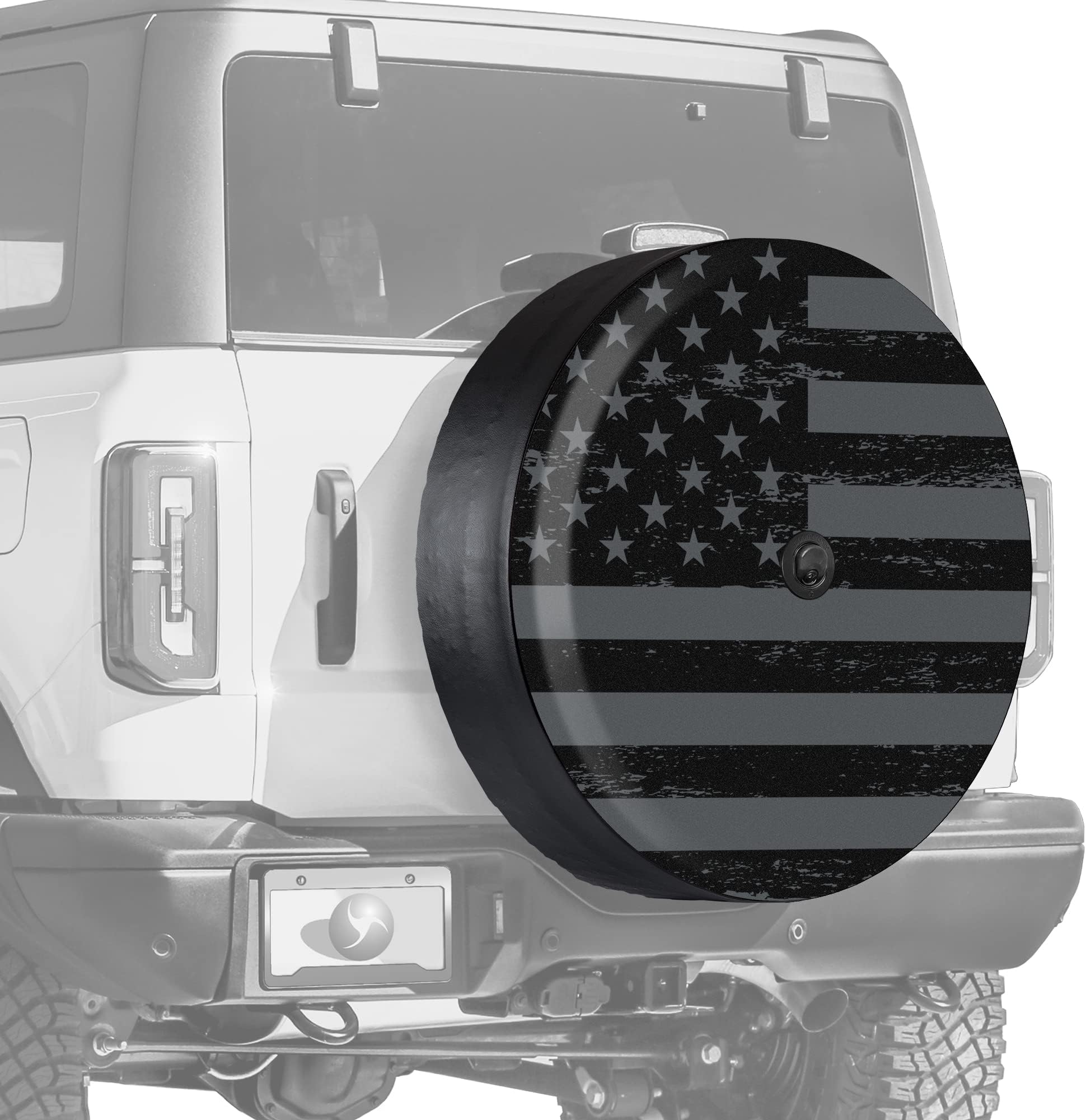 Amazon.com: JL Series Spare Tire Cover with Backup Camera Hole Compass ...
