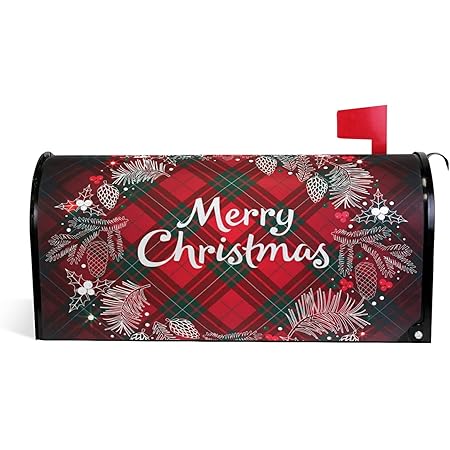 Amazon.com: Christmas Mailbox Covers Magnetic Large Size Winter Welcome ...