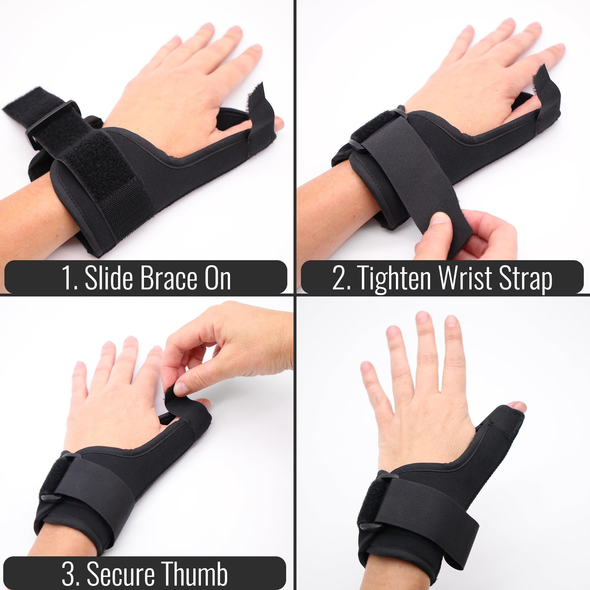 Snapklik.com : Adjustable Thumb Brace & Wrist Strap, Fits Left Or Right ...
