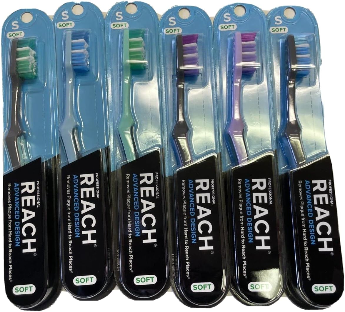 Reach Reach Advanced Design Toothbrushes Soft Full Head Value Pack 2 Ea Pack Of 3 : Amazon.co.uk ...