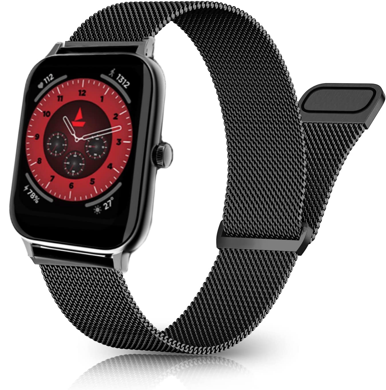 Meyaar Stainless Steel Magnetic Band Only Compatible With boAt Xtend ...