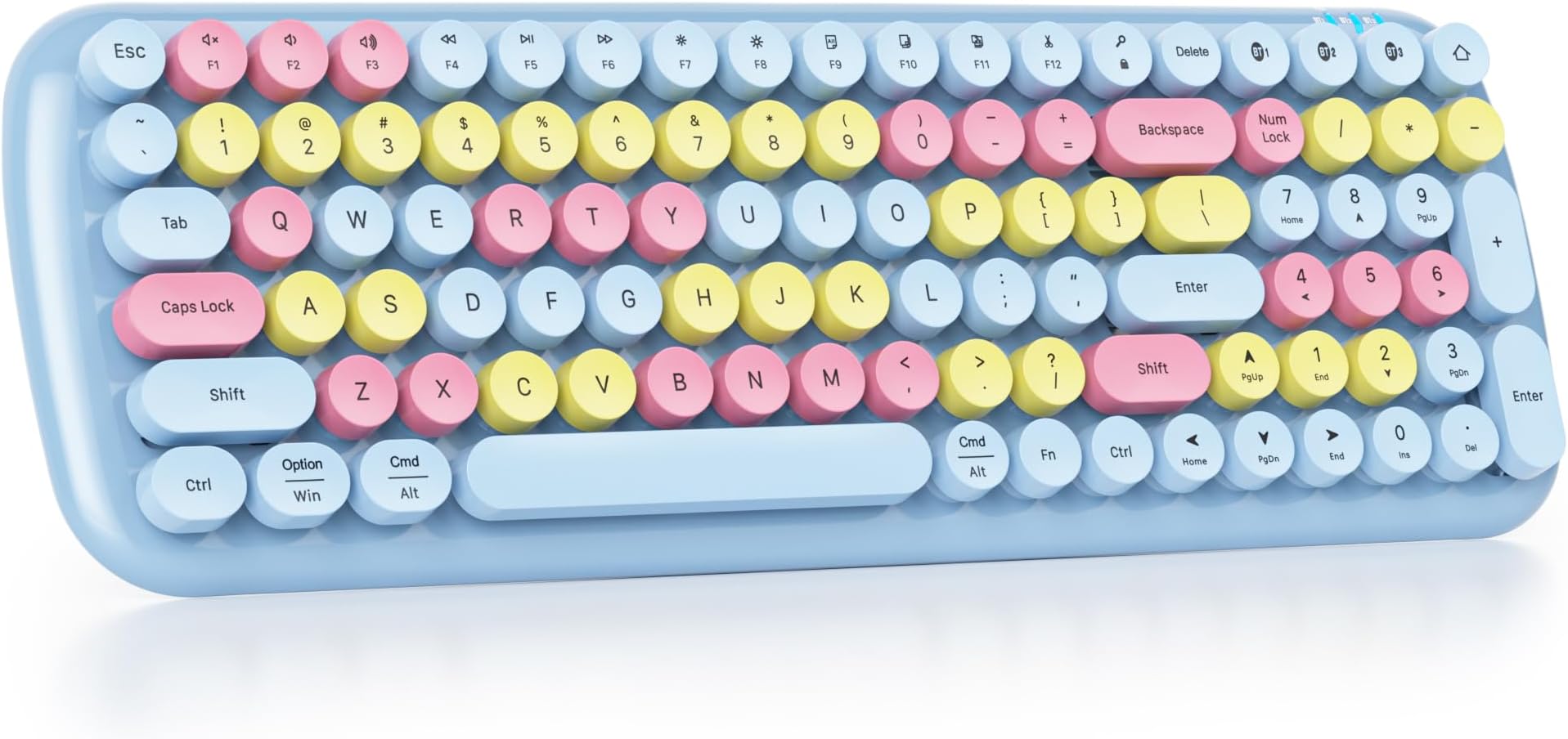 Amazon.com: Pink Wireless Bluetooth Keyboard for iPads Tablet Mac PC ...