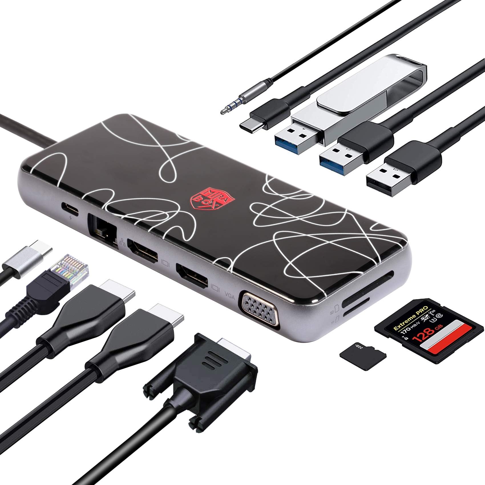 Amazon.com: ORICO USB C Docking Station, 6 in 1 USB C Dongle with HDMI ...