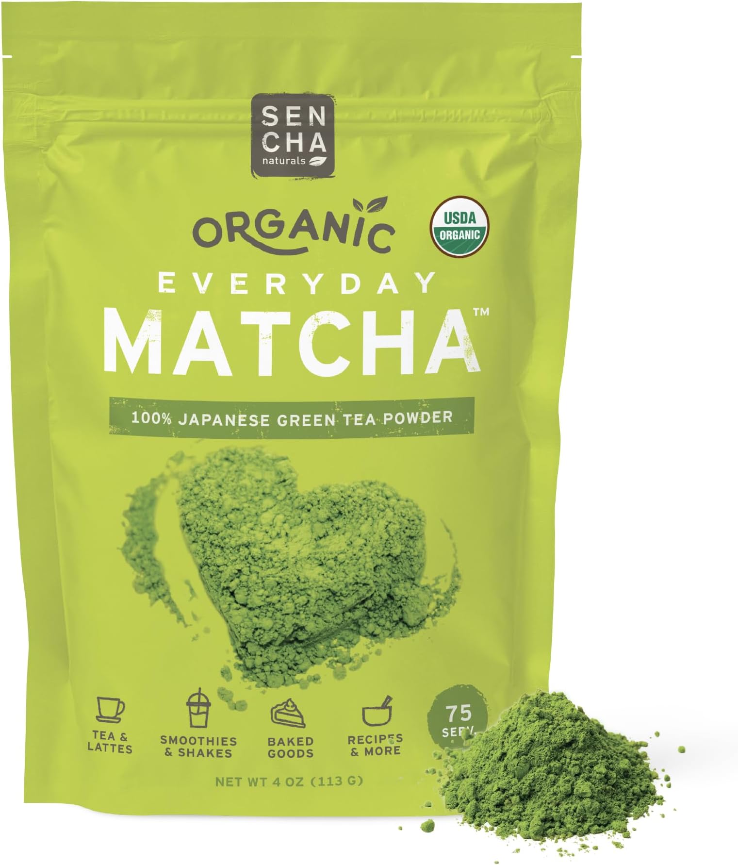 Amazon.com : SEN CHA Naturals Organic Everyday Matcha Powder, Authentic ...