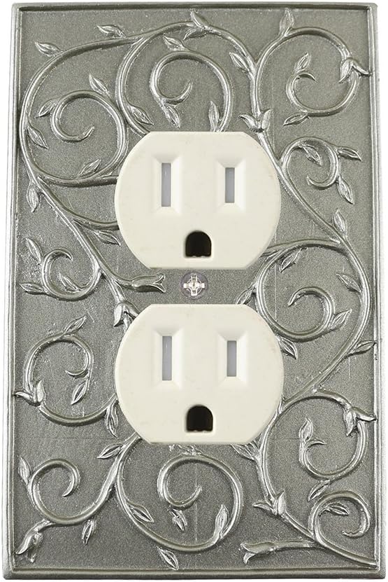 Meriville French Scroll Electrical Outlet Wall Plate Cover, Hand ...