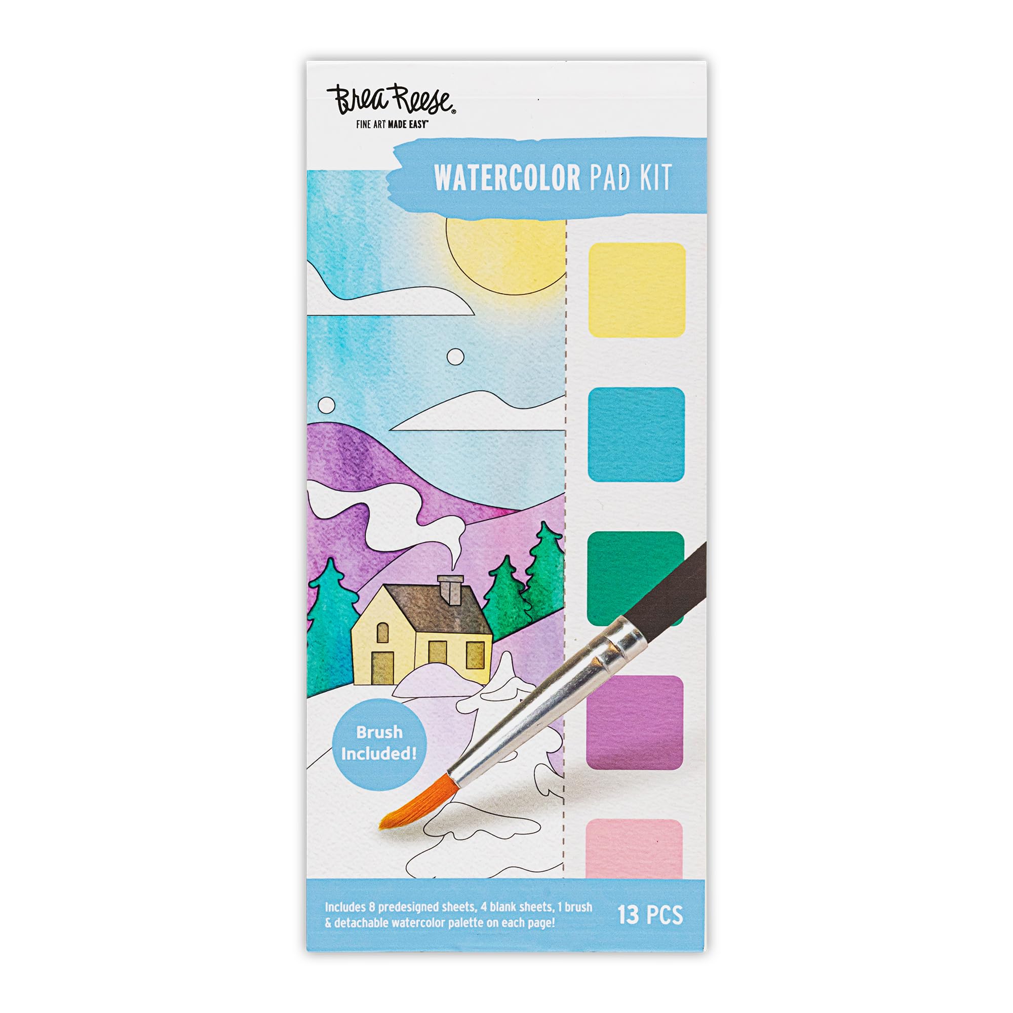 Amazon.com: Brea Reese: Watercolor Bookmark Pad - Winter Wonderland ...