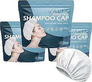 3 x ALIA Shampoo Cap Rinse Free Microwavable | Hair Cleansing Hats for ...
