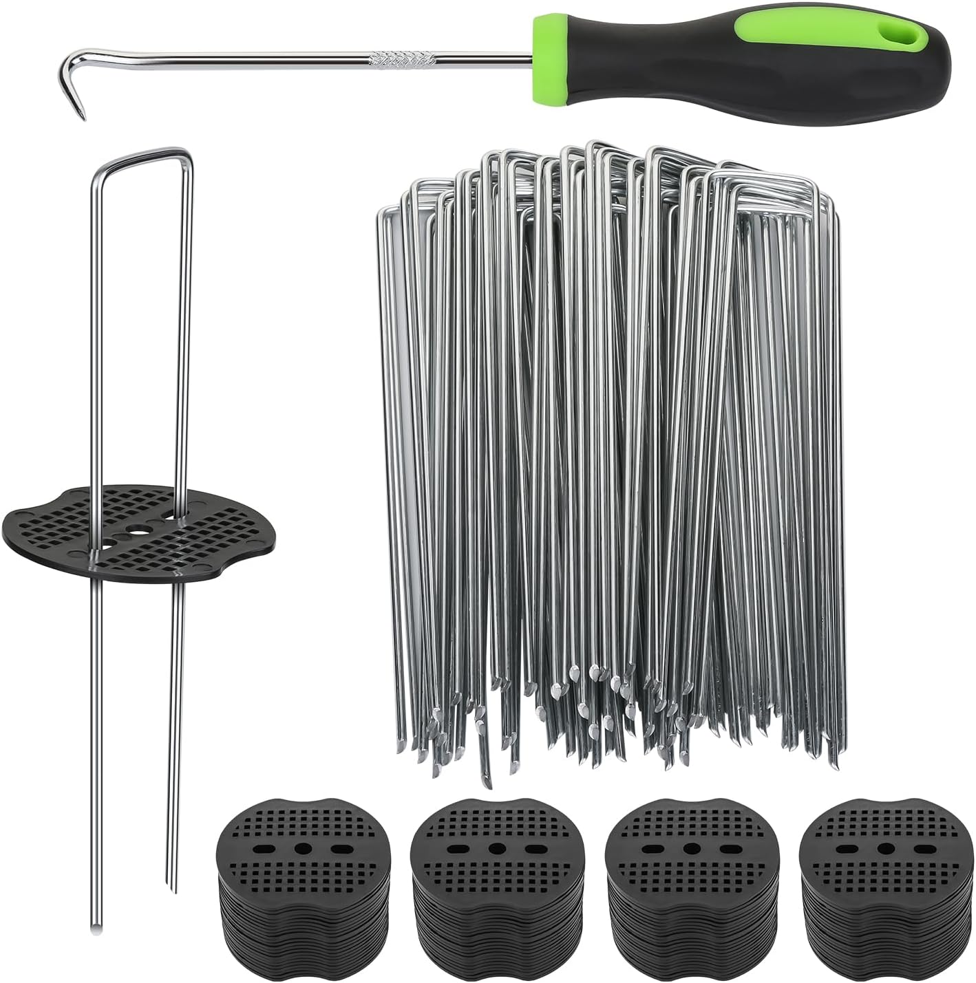 Amazon.com : La Farah 50pcs 8 Inch U-Shaped Garden Stakes, 11 Gauge ...