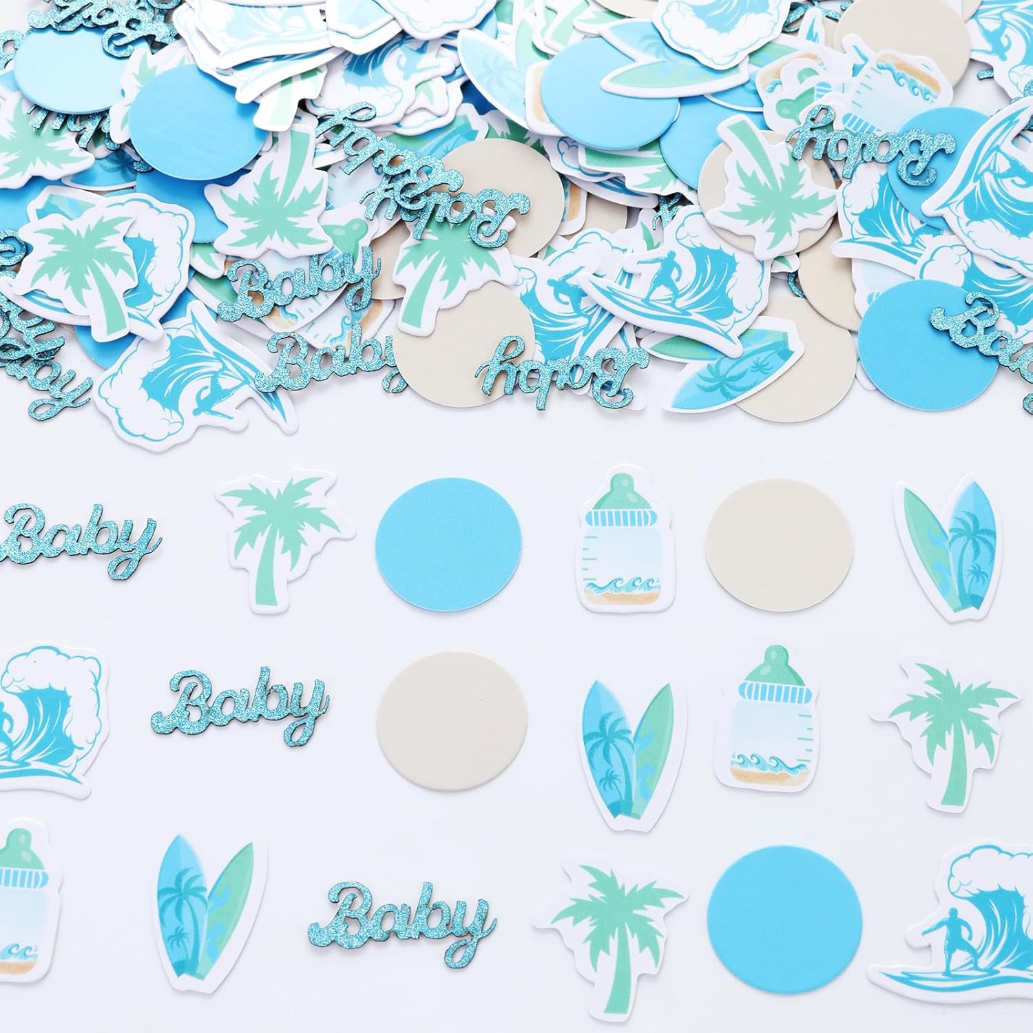 Amazon.com: Wonmelody Surf Baby Shower Party Decorations 200pcs Baby On ...