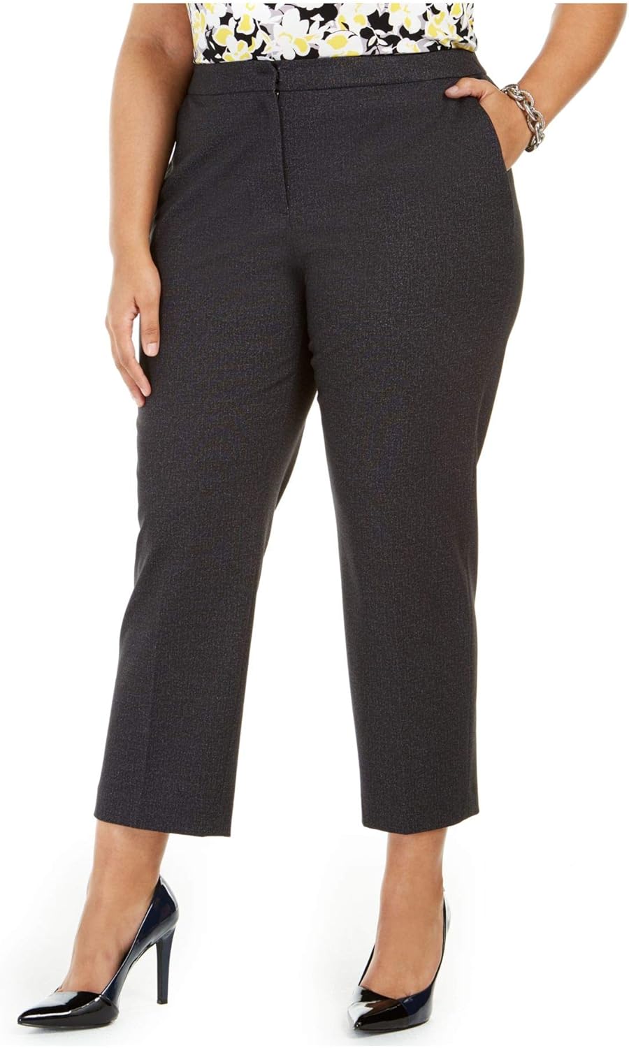 Kasper Womens Plus Elastic Back Office Dress Pants Gray 16W at Amazon ...
