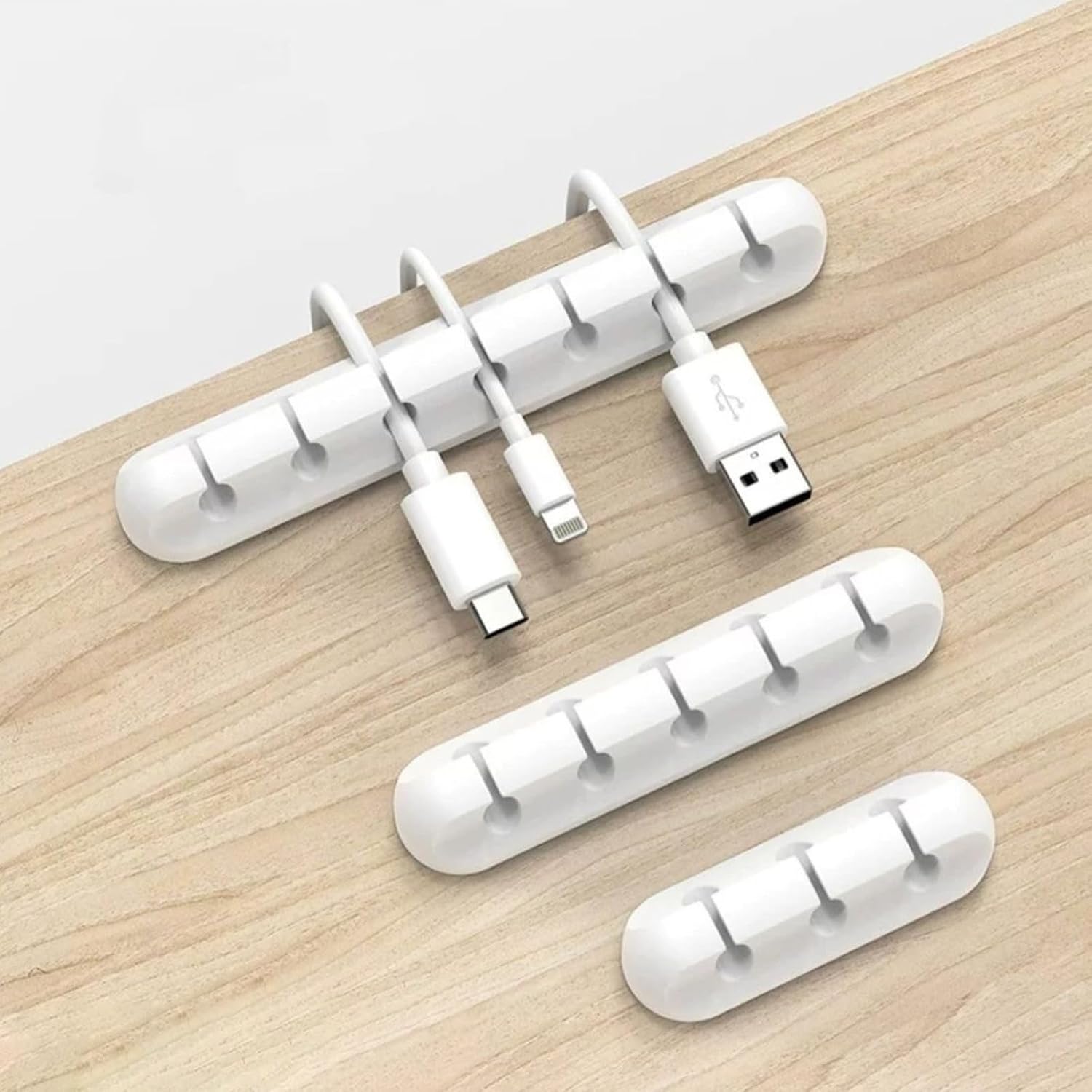 Amazon.com: 3 Pack Self-Adhesive Cable Management Clips - White Cord ...