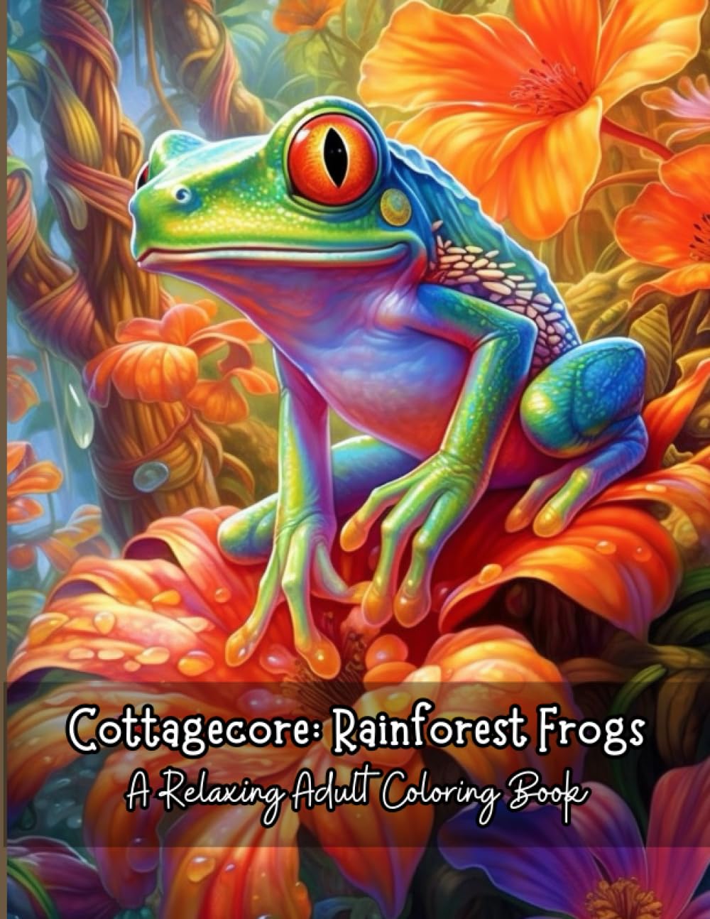 Amazon.com: Cottagecore: Rainforest Frogs: A Relaxing Adult Coloring ...
