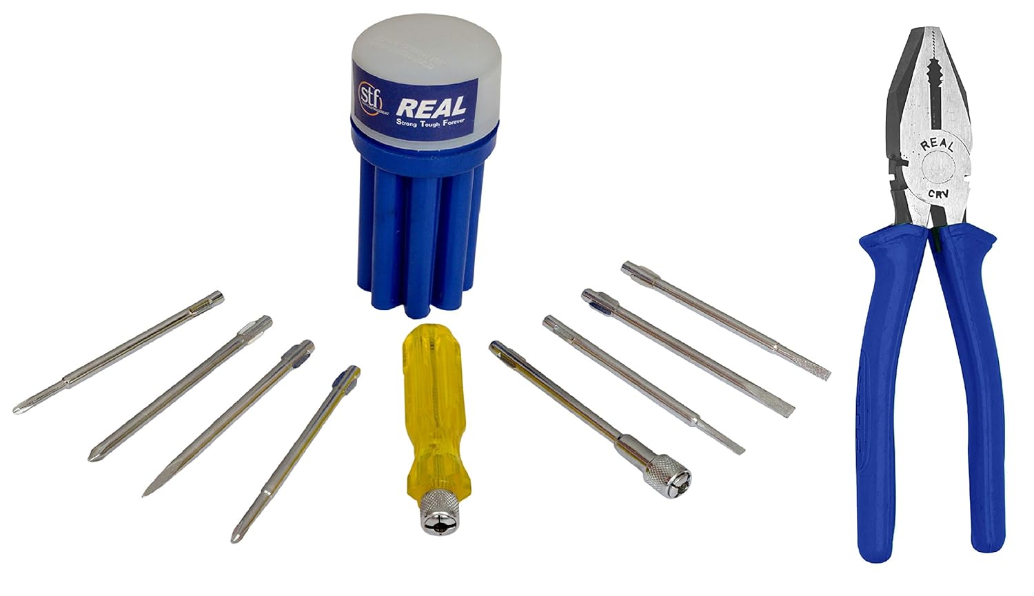 Realstf Multi Hand Tool Kit 10 Pc. - 1 Combination Screw Driver Set of ...