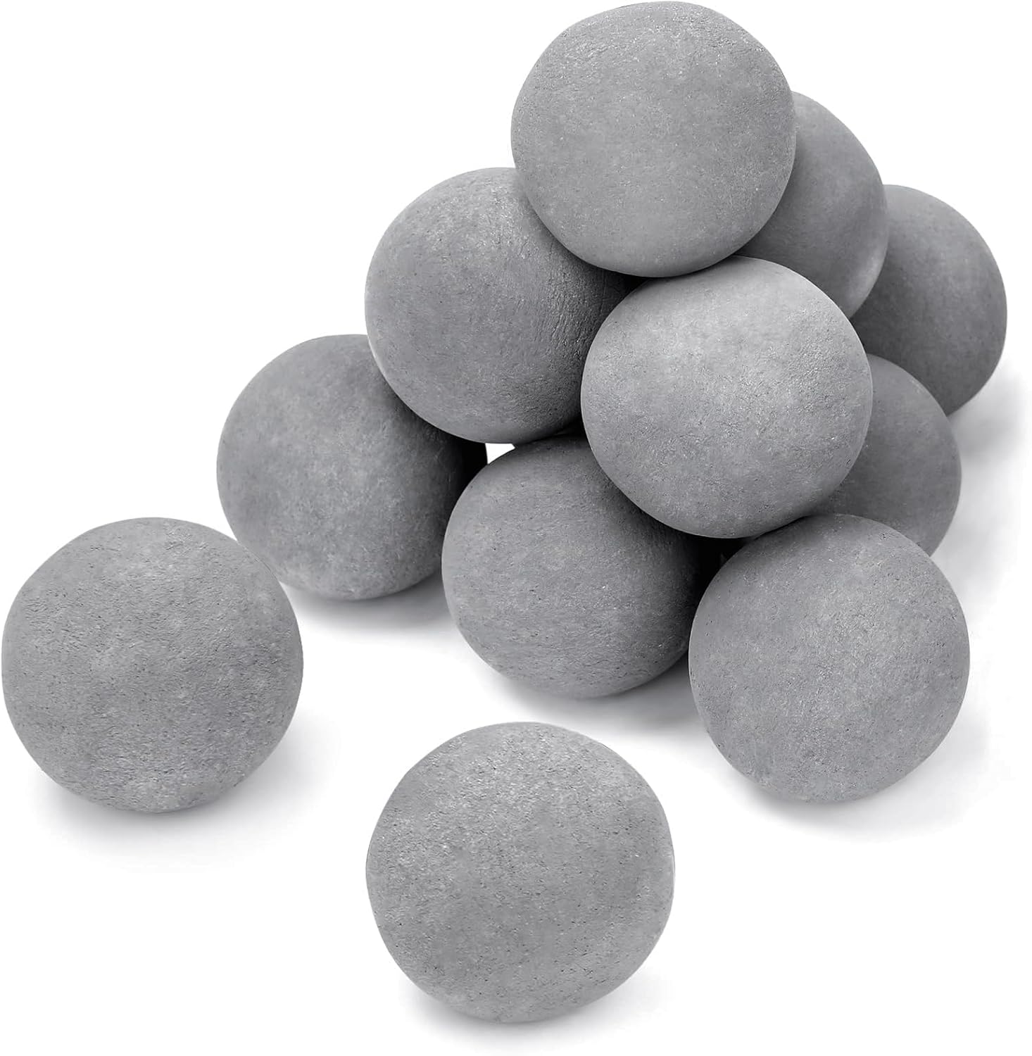 Amazon.com: GRISUN 4-Inch Grey Round Ceramic Fire Balls – Tempered ...