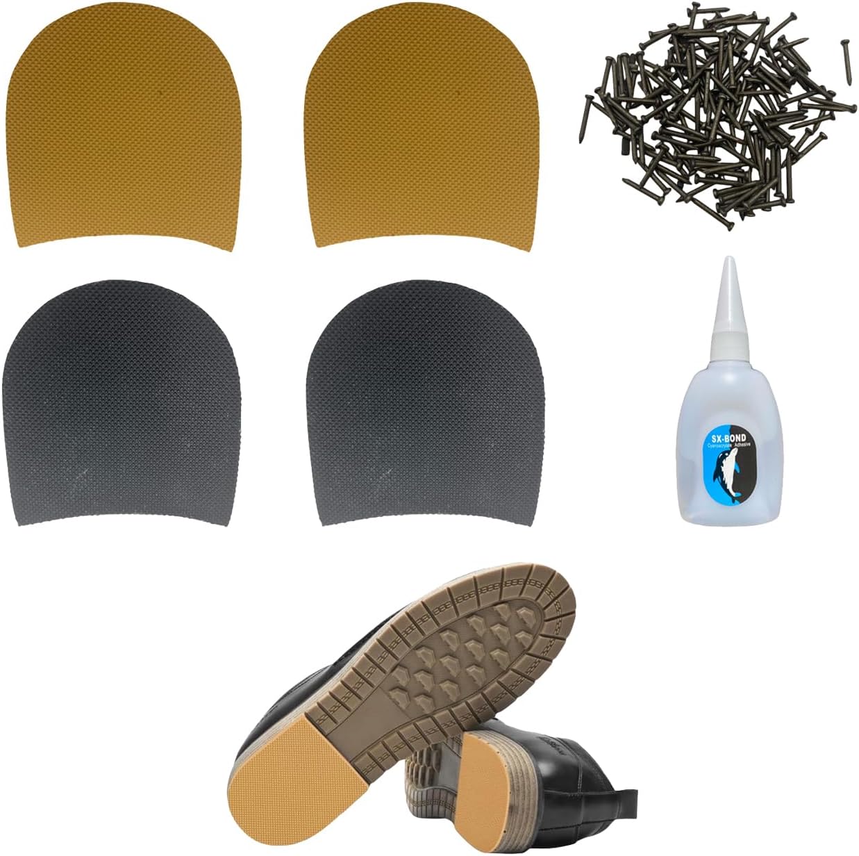 Amazon.com: USHOBE 8 Pcs High Heels Patch Square Heels Boots Heels ...