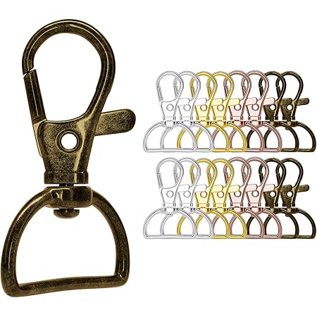 Amazon.com: Keychain Clips, D Ring Clip Lanyard Hardware for Keychain ...