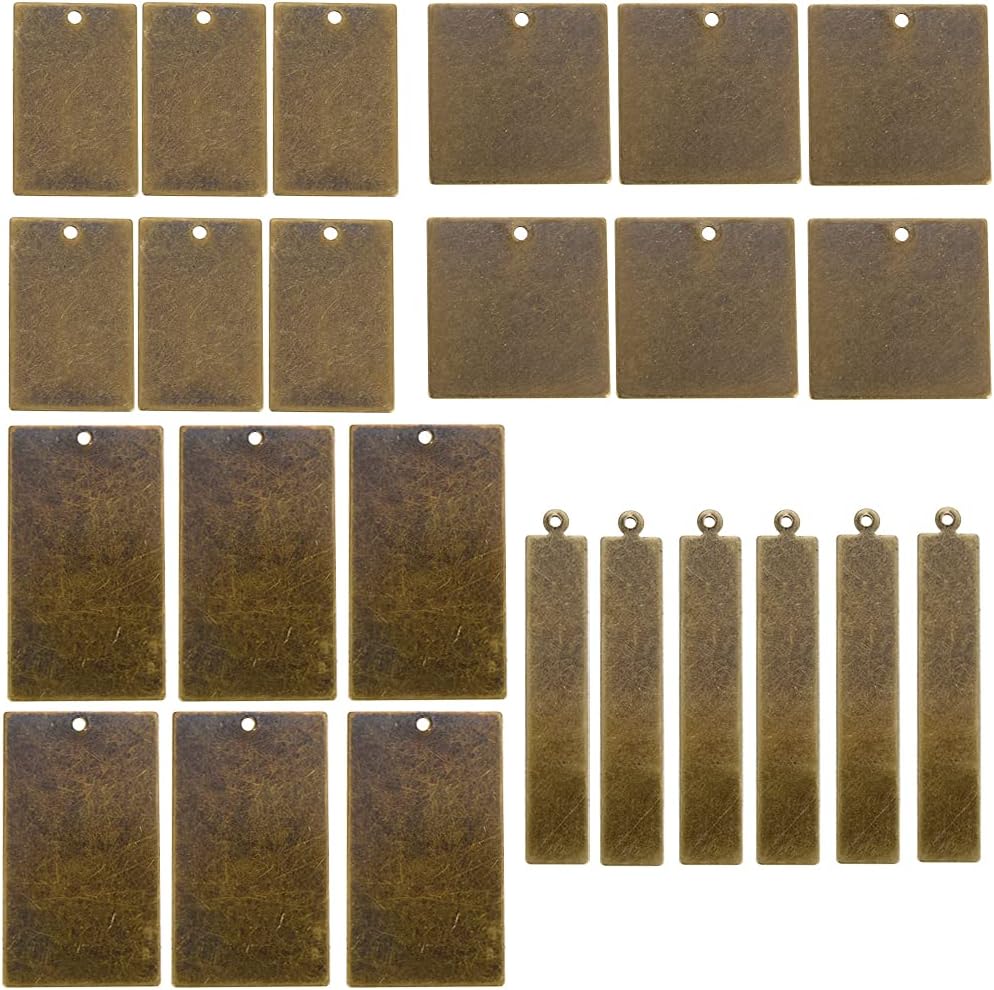 Amazon.com: AKHAT - Brass Metal Stamping Rectangle Blanks for Metal ...