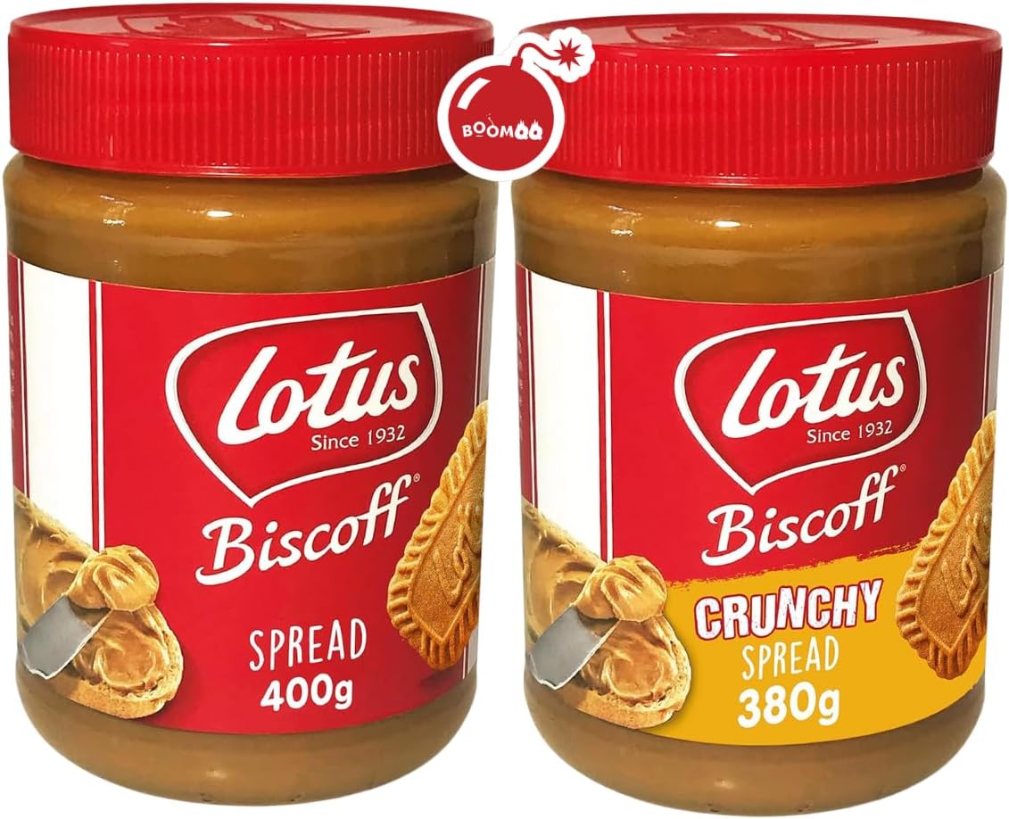 Biscoff Spread Bundle: Lotus Biscoff Original (400g) And Crunchy (380g ...